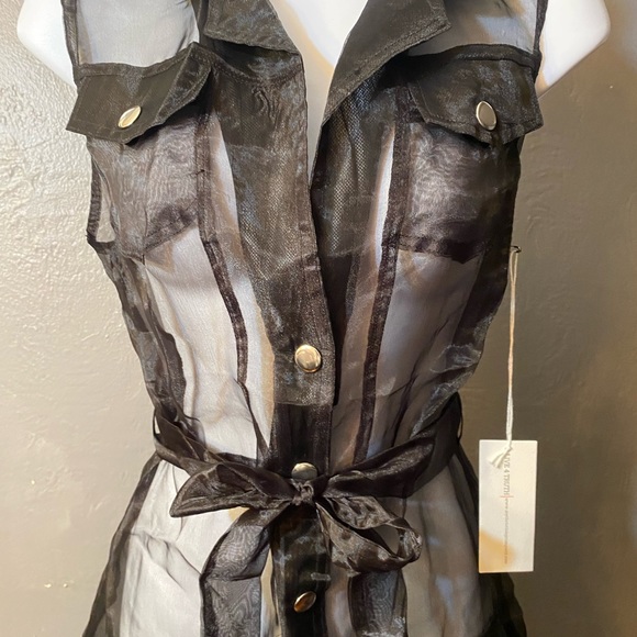 Live 4 Truth | Dresses | Live 4 Truth Black Sheer Tulle Buttondown Midi ...